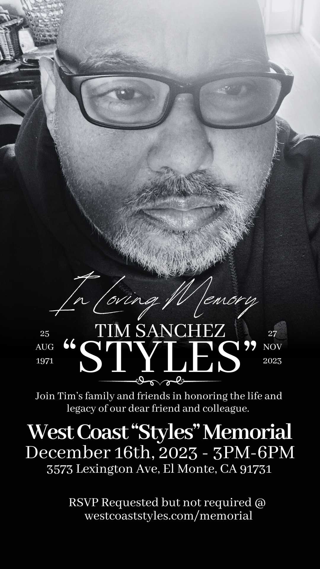 Tim "Styles" Sanchez Memorial » West Coast Styles